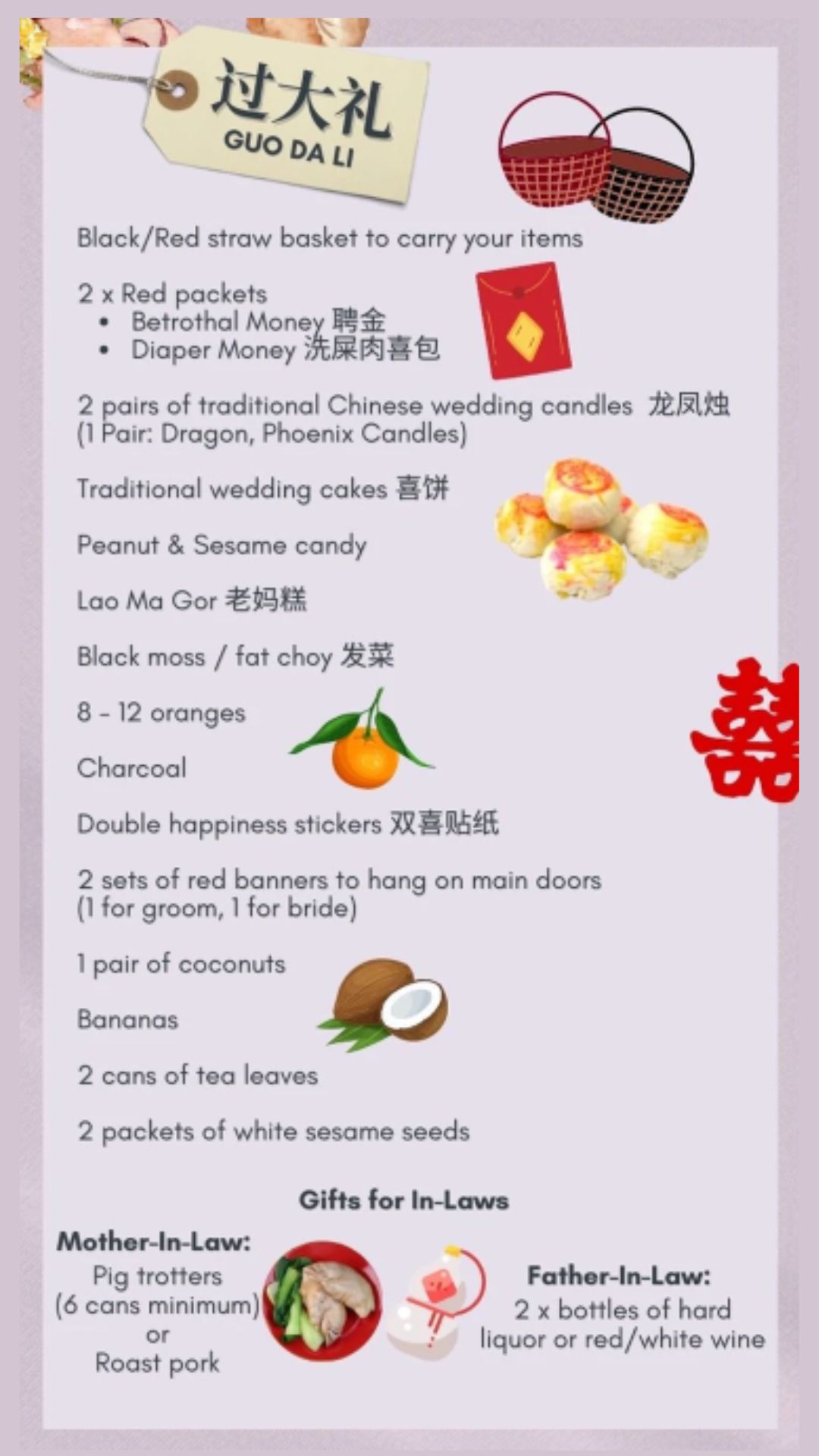 Wedding Guide for Guo Da Li (过大礼) 2024 - Merry Bees